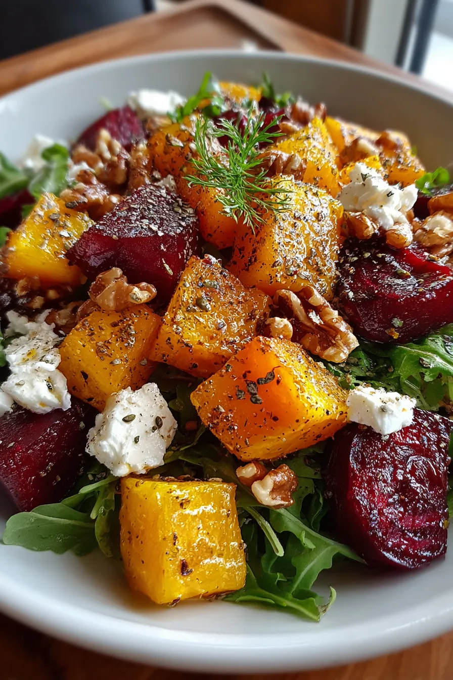 Roasted Pumpkin and Beetroot Salad